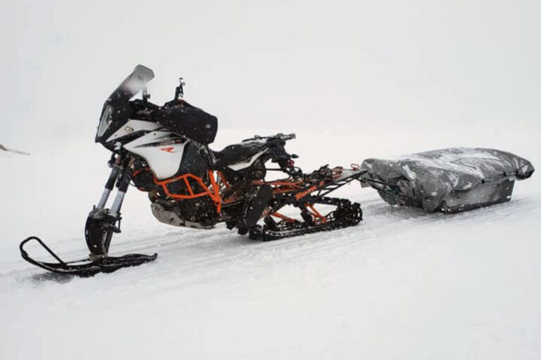 Round the World Thru the Poles on KTM 1090 Adventure R Snow Bikes ...