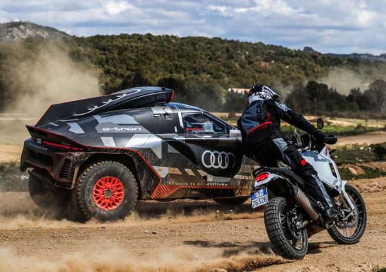 Ducati DesertX and Audi’s Dakar Rally Prototype Take To The Track - ADV ...